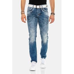 Cipo & Baxx Regular-fit-Jeans CIPO & BAXX "Jeans" Gr. 28, Länge 30, blau (jeansblau) Herren Jeans