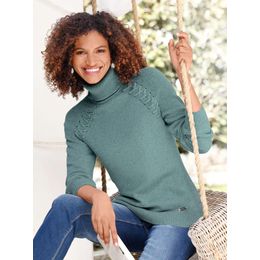 Rollkragenpullover Casual Looks "Pullover" Gr. 36, grün (jade) Damen Pullover