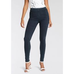 Jeansjeggings Arizona, Damen, Gr. 36, N-Gr, blau (rinsed), Denim/Jeans, Obermaterial: 63% Baumwolle, 32% Polyester, 5% Elasthan, Basic, skinny fit lang, Jeans, extra-eng geschnittene Beinform, hohe Leibhöhe