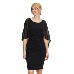 Cocktailkleid Vera Mont "Vera Mont mit Raffung" Gr. 40, Normalgrößen, schwarz Damen Kleider Materialmix