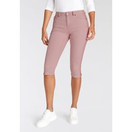 Caprijeans Arizona "Ultra Stretch", Damen, Gr. 42, N-Gr, rosa, Denim/Jeans, Obermaterial: 65% Baumwolle, 33% Polyester, 2% Elasthan, modisch, extraeng kniebedeckend, Jeans, extraenge Passform, knieumspielende Länge, hohe Leibhöhe