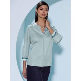 CRÉATION L Satinbluse CREATION L Gr. 44, grün (kalkmint) Damen Blusen