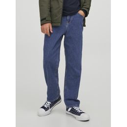 Jack & Jones Loose-fit-Jeans JACK & JONES JUNIOR "JJICHRIS JJORIGINAL SQ 043 JNR" Gr. 158, N-Gr, blau (blue denim) Jungen Jeans