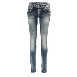 Cipo & Baxx 5-Pocket-Jeans CIPO & BAXX "Jeans" Gr. 25, Länge 32, blau (jeansblau) Damen Jeans