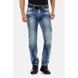 Cipo & Baxx Slim-fit-Jeans CIPO & BAXX "Jeans" Gr. 29, Länge 32, blau (hellblau) Herren Jeans