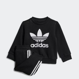 Trainingsanzug adidas originals "CREW SET" Gr. 74, schwarz (black) Kinder Sportanzüge