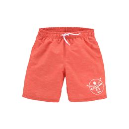 Badeshorts Chiemsee "Melange Kids", Kinder, Gr. 134/140, N-Gr, orange, Polyester, Melange-Effekt, Badehosen, mit Logoprint