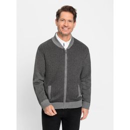 Strickjacke Marco Donati Gr. 52, grau (grau-gemustert) Herren Strickjacken