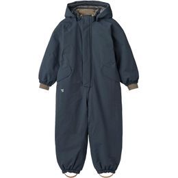 Schneeoverall Wheat "Snowsuit Miko Tech" Gr. 104, N-Gr, blau (dunkelblau) Jungen Overalls wasserdicht, atmungsaktiv und leicht wattiert