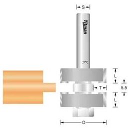 T-Nut Federfräser HW Z=2+2