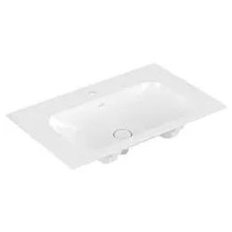 Villeroy & Boch Villeroy und Boch Finion Möbelwaschtisch 416481RW 80x50cm, stone white C+, mittleres Hahnloch durchstochen, ohne Überlauf