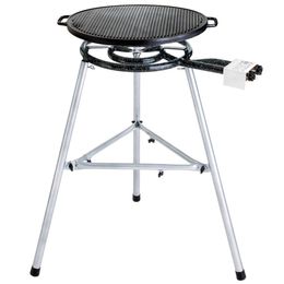 Paella World Gastro-Catering-Grill, Gussgrillplatten-Set 3 - Massive, robuste Gussgrillplatte, 55 cm