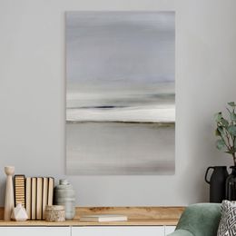 Bilderwelten Leinwandbild originell Abstrakt Kunstdruck pastell - Nebelk&uuml;ste - Wandbild XXL Wohnzimmer Schlafzimmer