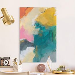 Bilderwelten Leinwandbild originell Abstrakt Kunstdruck bunt - Tagtr&auml;umer - Wandbild XXL Wohnzimmer Schlafzimmer