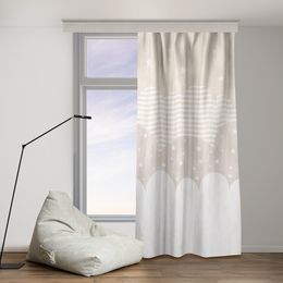 Vorhang Wolken und Sterne - beige