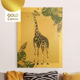 Bilderwelten Leinwandbild Safari Tiere - Giraffe