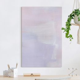 Bilderwelten Leinwandbild originell modern Kunstdruck pastell - Farbstrukturen in Pastell - Wandbild XXL Wohnzimmer Schlafzimmer