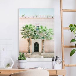 Bilderwelten Leinwandbild Marokkanisches Tor - Wandbild bis XXL Print Botanik Tropical Wohnzimmer Schlafzimmer K&uuml;che
