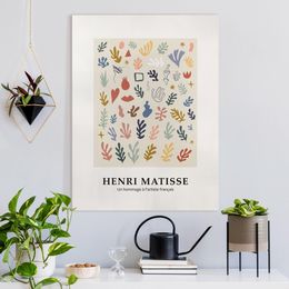 Bilderwelten Leinwandbild originell modern Kunstdruck bunt - Matisse Hommage - Wandbild XXL Wohnzimmer Schlafzimmer