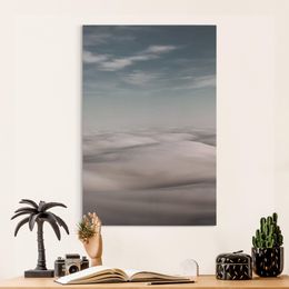 Bilderwelten Leinwandbild Himmel modern Kunstdruck grau - Wolkige Aussichten - Himmel XXL Wohnzimmer Schlafzimmer