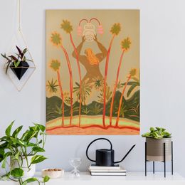 Bilderwelten Leinwandbild Die Amazone - Wandbild bis XXL Print Botanik Tropical Wohnzimmer Schlafzimmer K&uuml;che