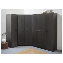 Schrank-Set Rauch "Kleiderschrank Schrank Garderobe Wäscheschrank VANDOR" Kastenmöbel-Sets Gr. B/H/T: 164cm x 197cm x 253cm, grau (graumetallic) 6-türig mit viel Stauraum, Schränke einzeln stellbar MADE IN GERMANY