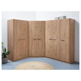 Schrank-Set Rauch "Kleiderschrank Schrank Garderobe Wäscheschrank VANDOR" Kastenmöbel-Sets Gr. B/H/T: 253cm x 197cm x 208cm, braun (eiche artisan) 7-türig mit viel Stauraum, Schränke einzeln stellbar MADE IN GERMANY