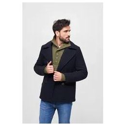 Wintermantel BRANDIT "Brandit Herren Pea Coat" Gr. 3XL, blau (navy) Herren Mäntel