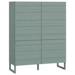 Highboard FORTE Sideboards Gr. B/H/T: 109,9cm x 140cm x 41,6cm, grün (salbei)