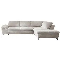 Ecksofa DIE PLANBAR "MP-IN14007 L-Form" Sofas Gr. B/H/T: 306cm x 84cm x 197cm, Cord, Recamiere rechts, Bettfunktion, beige (ecru) wahlweise mit Bettfunktion und verstellbaren Kopfstützen, in Cord