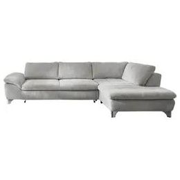 Ecksofa DIE PLANBAR "MP-IN14007 L-Form" Sofas Gr. B/H/T: 306cm x 84cm x 197cm, Cord, Recamiere rechts, Bettfunktion, grau wahlweise mit Bettfunktion und verstellbaren Kopfstützen, in Cord