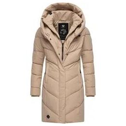 Steppmantel Ragwear "Natalka" Gr. XL (42), grau (taupe) Damen Mäntel stylischer, gesteppter Winterparka mit gefütterter Kapuze