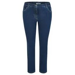 5-Pocket-Jeans KjBRAND "Jeans Betty CS Röhre" Gr. 52, N-Gr, blau (denim stoned) Damen Jeans ideal bei schlanken Oberschenkeln