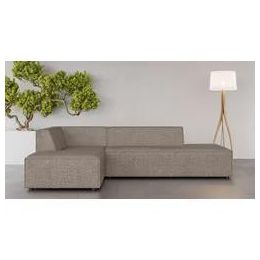 Ecksofa Inosign "Ecksofa Cavan mit Ottomane links oder rechts bestellbar", grau (taupe), B:270cm H:72cm T:180cm, 100% Polyester, Sofas, L-Form mit Wellenunterfederung, Maße B/T/H: 270/180/72 cm