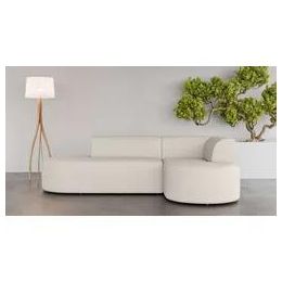 Ecksofa Andas "Ecksofa Tvinne mit Ottomane links oder rechts bestellbar" Sofas Gr. B/H/T: 260cm x 73cm x 170cm, Struktur, Ottomane rechts, beige (creme) L-Form, mit Wellenunterfederung, BxTxH 260x170x73 cm