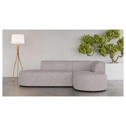 Ecksofa Andas "Ecksofa Tvinne mit Ottomane links oder rechts bestellbar" Sofas Gr. B/H/T: 260cm x 73cm x 170cm, Boucle, Ottomane rechts, grau (hellgrau) L-Form, mit Wellenunterfederung, BxTxH 260x170x73 cm