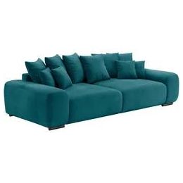 Big-Sofa Home Affaire "Sundance II" Sofas Gr. B/H/T: 310 cm x 92 cm x 141 cm, Microfaser, blau (memphis 13 petrol) Dauerschläfer mit Hygiene-Topper bis 140 kg belastbar