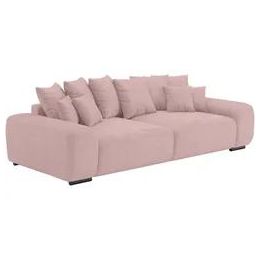 Big-Sofa Home Affaire "Sundance II" Sofas Gr. B/H/T: 310 cm x 92 cm x 141 cm, Cord, rosa (stripes 8626 flamingo) Dauerschläfer mit Hygiene-Topper bis 140 kg belastbar