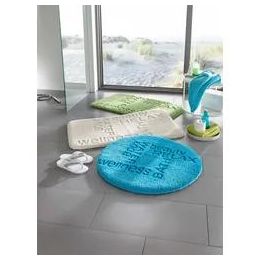 Badematte Grund Badematten Gr. WC-Vorleger rechteckig ohne Ausschnitt (45cm x 50cm) WC-Deckelbezug (47cm x 50cm),, blau (türkis)