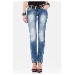 Cipo & Baxx Slim-fit-Jeans CIPO & BAXX "Jeans" Gr. 29, Länge 34, blau (jeansblau) Damen Jeans