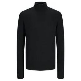 Jack & Jones Rollkragenpullover JACK & JONES "JJPANNEL KNIT ROLL NECK AW24" Gr. S, schwarz (black) Herren Pullover