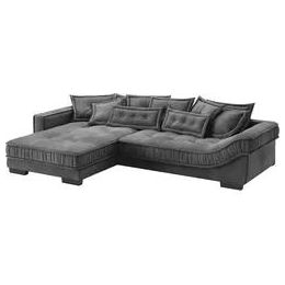 Ecksofa Inosign "Diwan II DuraFlex" Sofas Gr. B/H/T: 334cm x 67cm x 207cm, Microfaser, mega-Recamiere links, schwarz (memphis 17 black) DuraFlex-Kaltschaumpolsterung, bis 140 kg, 4 Bezugsqualitäten