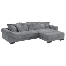 Ecksofa Inosign "Diwan II DuraFlex" Sofas Gr. B/H/T: 334cm x 67cm x 207cm, Microfaser, mega-Recamiere rechts, grau (novaclean avanti 1 stone) DuraFlex-Kaltschaumpolsterung, bis 140 kg, 4 Bezugsqualitäten