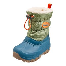 Playshoes Snowboots Jungen Gr&ouml;&szlig;e 30/31 oliv / petrol / orange