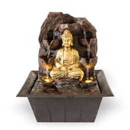 Zimmerbrunnen Buddha mit LED Beleuchtung