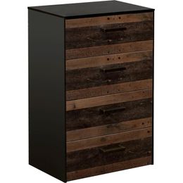 Mäusbacher Kommode MÄUSBACHER "Texas" Sideboards schwarz (schwarzstahl, texas oak) Breite 60 cm