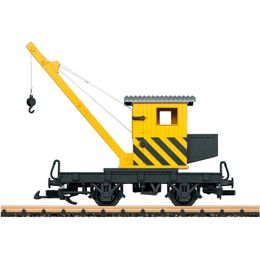 LGB ToyTrain Güterwagen LGB "LGB Kranwagen - L40043", gelb (gelb, schwarz), Modelleisenbahn-Fahrzeuge, KinderB:12cm H:16cm L:25cm, Kunststoff, Metall, Made in Europe, B:12cm H:16cm L:25cm