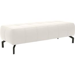 Polsterhocker DOMO collection "Cunelli" Hocker Gr. B/H/T: 153 cm x 45 cm x 62 cm, Leder, beige (elfenbein) passend zur "Cunelli"-Serie