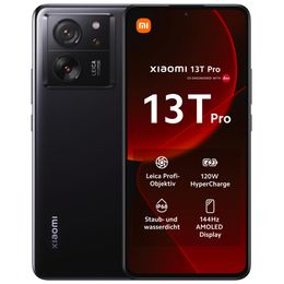 Xiaomi Smartphone "13T Pro mit 12GB RAM + 512GB internem Speicher" Mobiltelefone 16,94 cm (6,67 Zoll) 144 Hz CrystalRes AMOLED Display Gr. 512 GB, schwarz