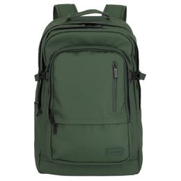 Freizeitrucksack Travelite "BASICS Rucksack Plane" Gr. B/H/T: 33cm x 48cm x 20cm, grün (oliv) Rucksäcke Schulrucksack Arbeitsrucksack Reiserucksack mit 15,6 Zoll Laptopfach